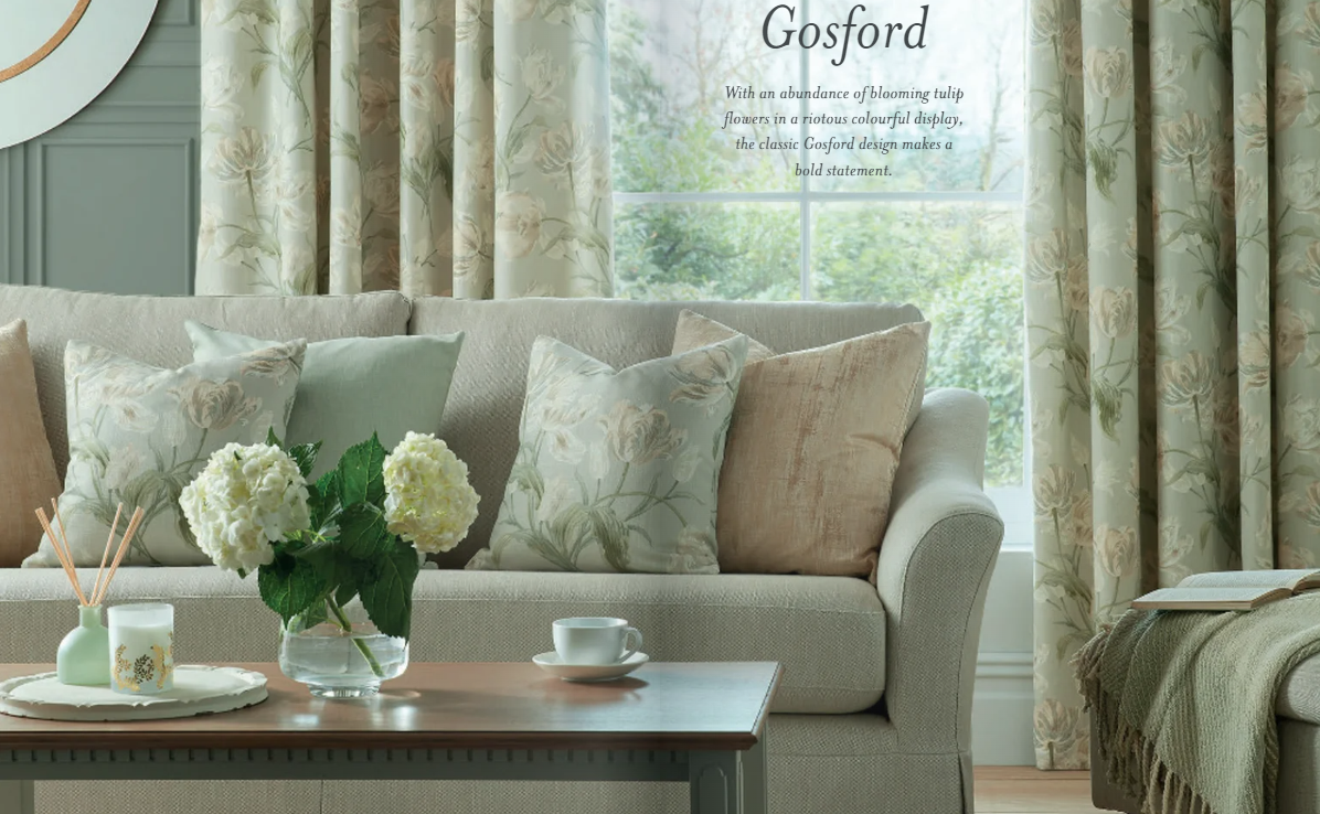 Laura Ashley fabrics now available from Impact